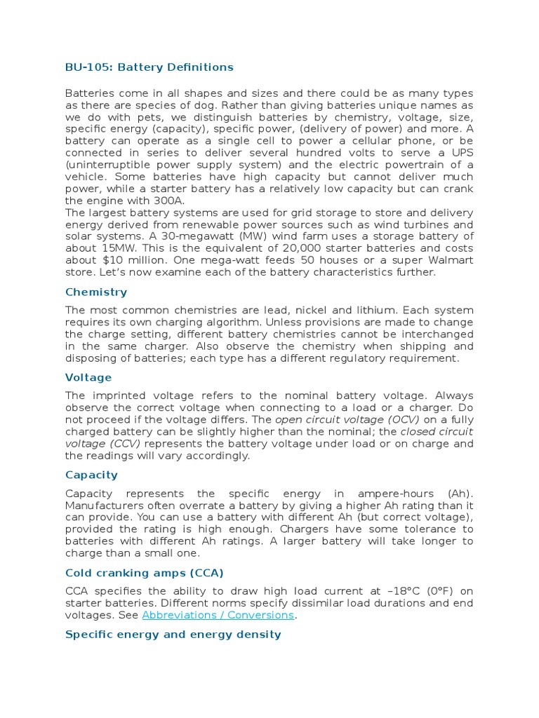 Battery University | PDF | Lithium Ion Battery | Battery (Electricity)