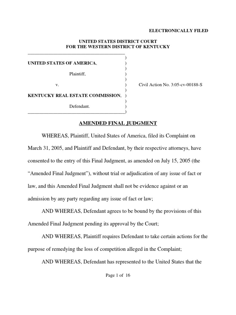 US Department of Justice Antitrust Case Brief - 01527-210142 | Judgment ...