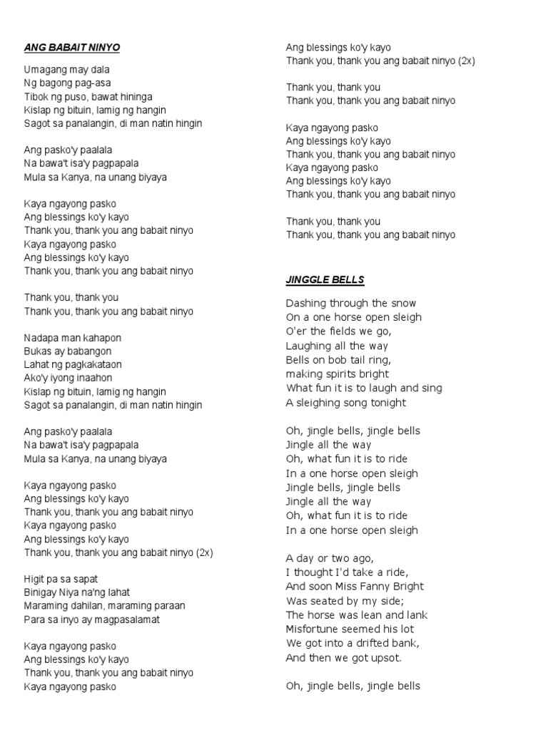 Ang Babait Ninyo | PDF