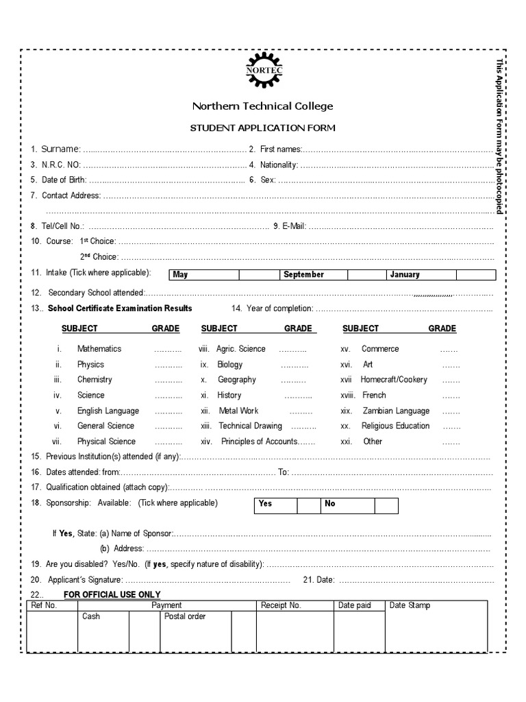 .Nortec Application Form PDF | PDF | Behavior Modification | Learning