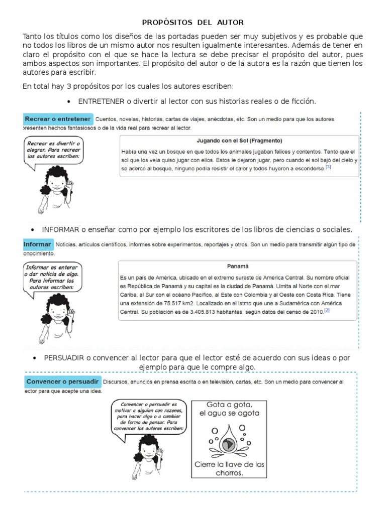 Propósitos del Autor en la Escritura | PDF