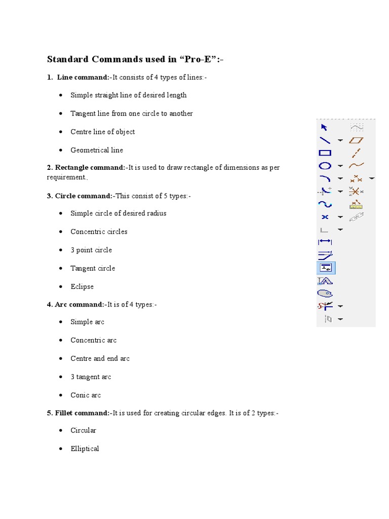 Standard Commands Used in | PDF | Circle | Line (Geometry)