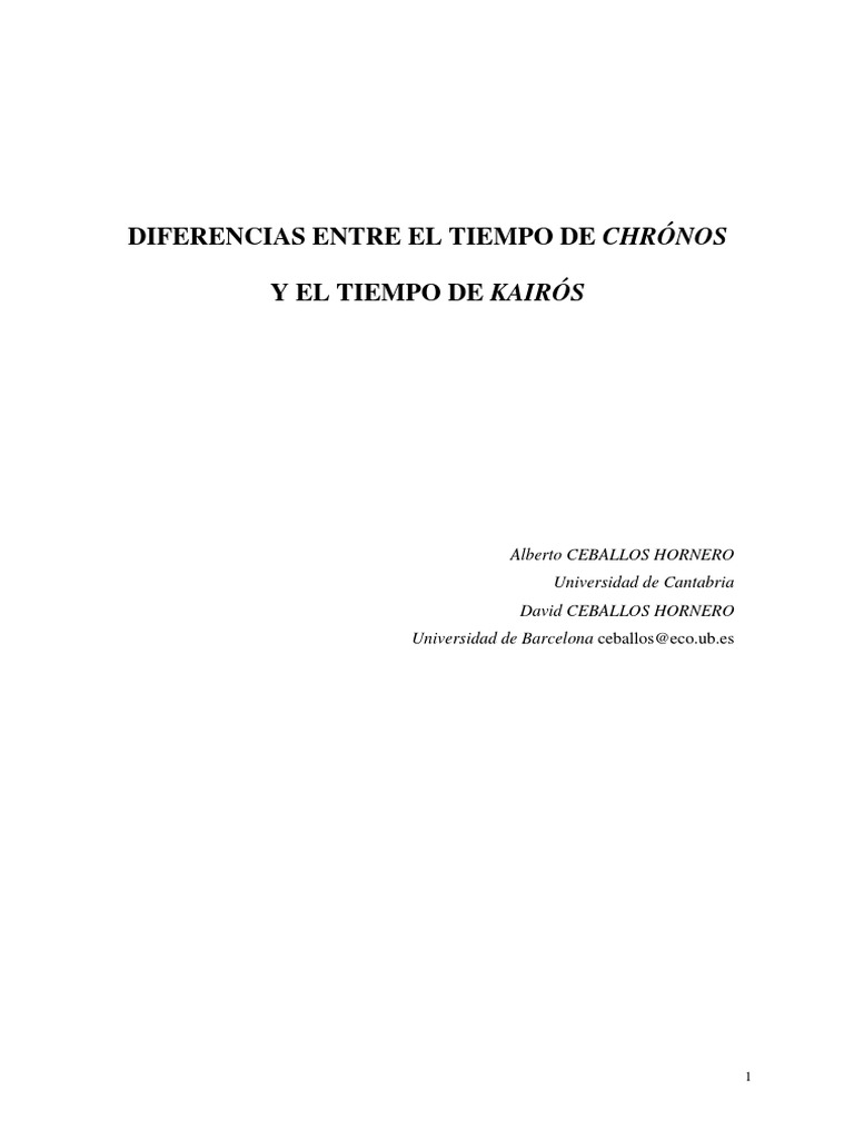 Chrónos vs Kairós: Tiempo en Historia | PDF | Hora | Historiografía