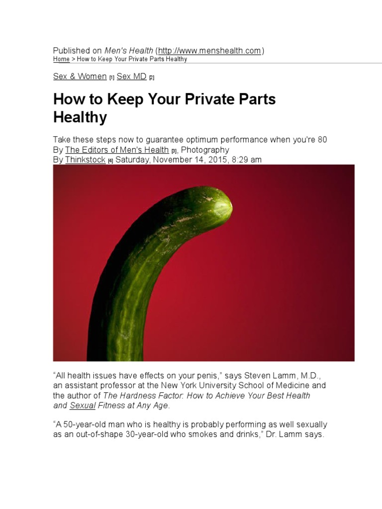 How To Keep Your Private Parts Healthy | PDF | Docosahexaenoic Acid ...