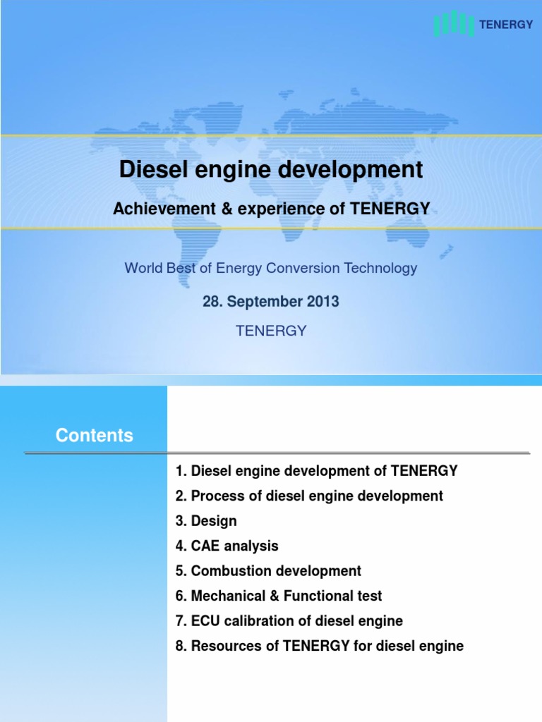 Diesel Engine Development TENERGY | PDF | Diesel Engine | Internal ...