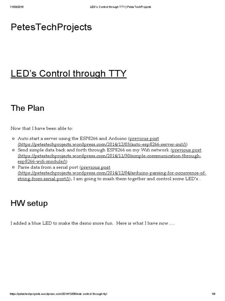 Esp8266 Toggle Leds Pdf Transmission Control Protocol Computer