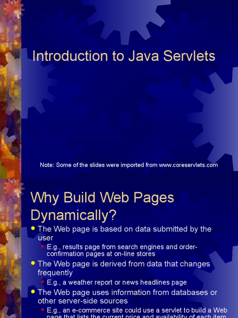 Introduction To Servlets Pdf Java Servlet Java Programming Language