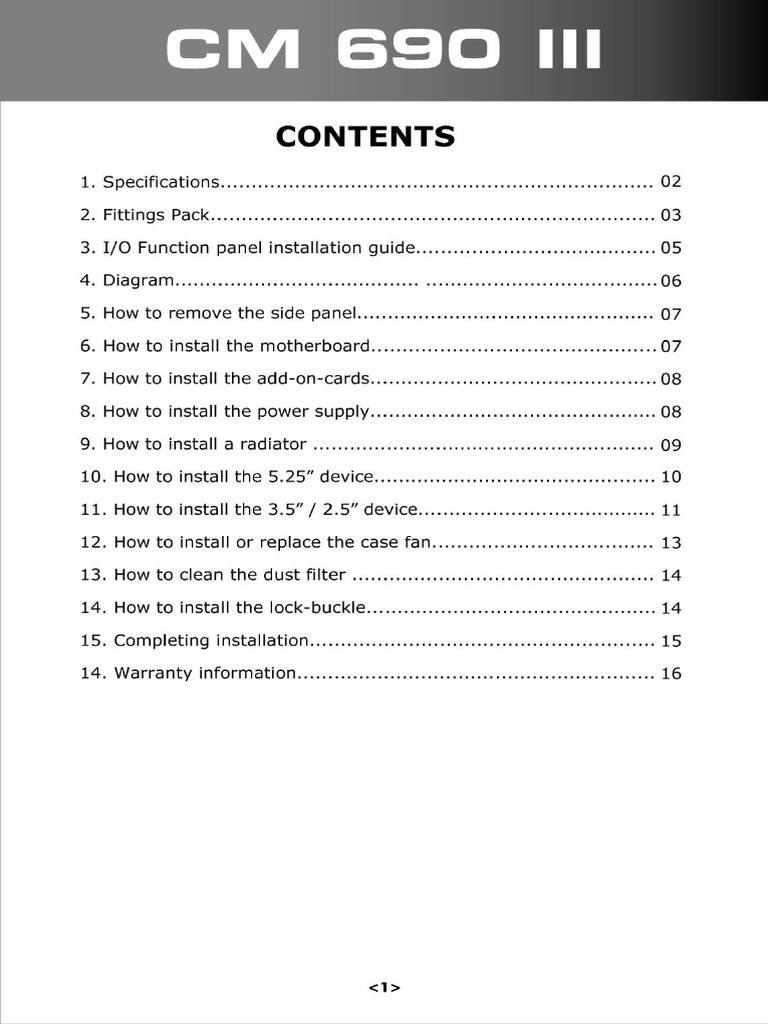 Manual - CM 690 III | PDF