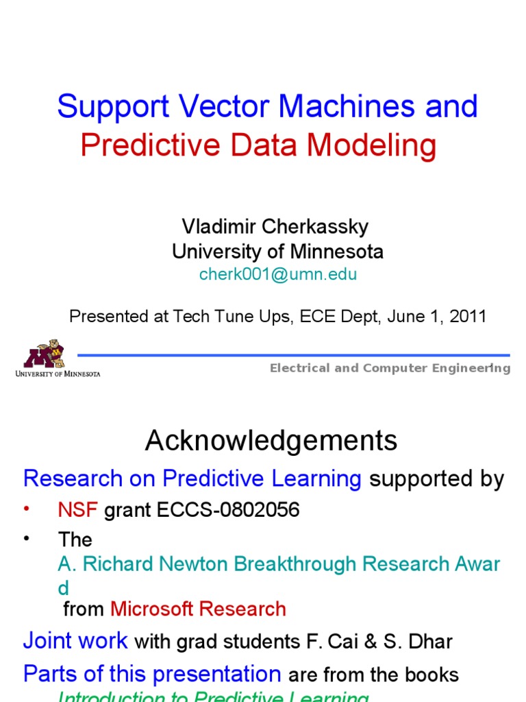 Support Vector Machines And: Predictive Data Modeling | PDF | Cross Validation (Statistics ...