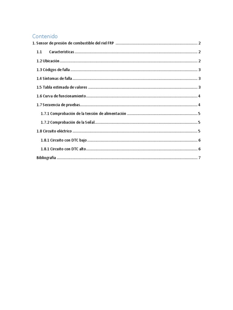 Sensor presión combustible riel FRP | PDF | Sensor | Ingenieria Eléctrica