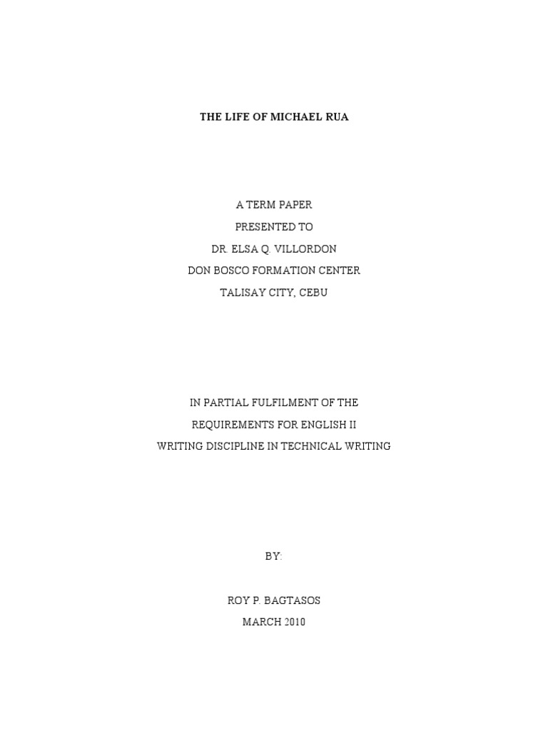 The Life of Michael Rua | PDF