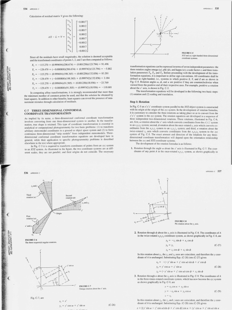 3d Transformation Pdf Cartesian Coordinate System Equations