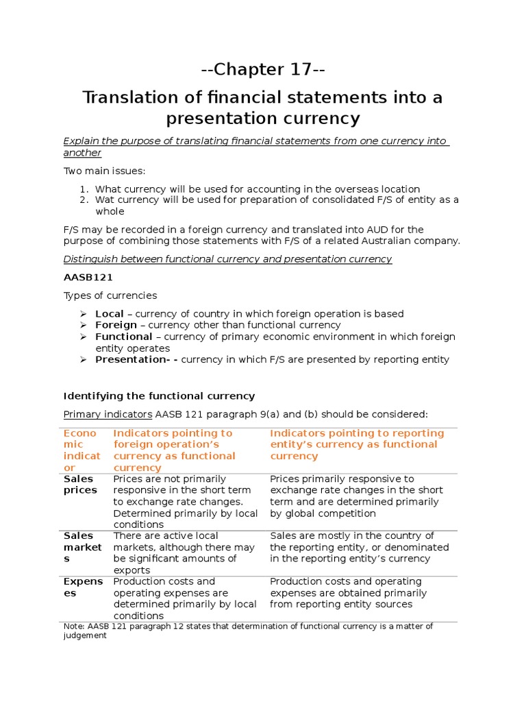 Chapter 17 Notes | PDF | Exchange Rate | Currency