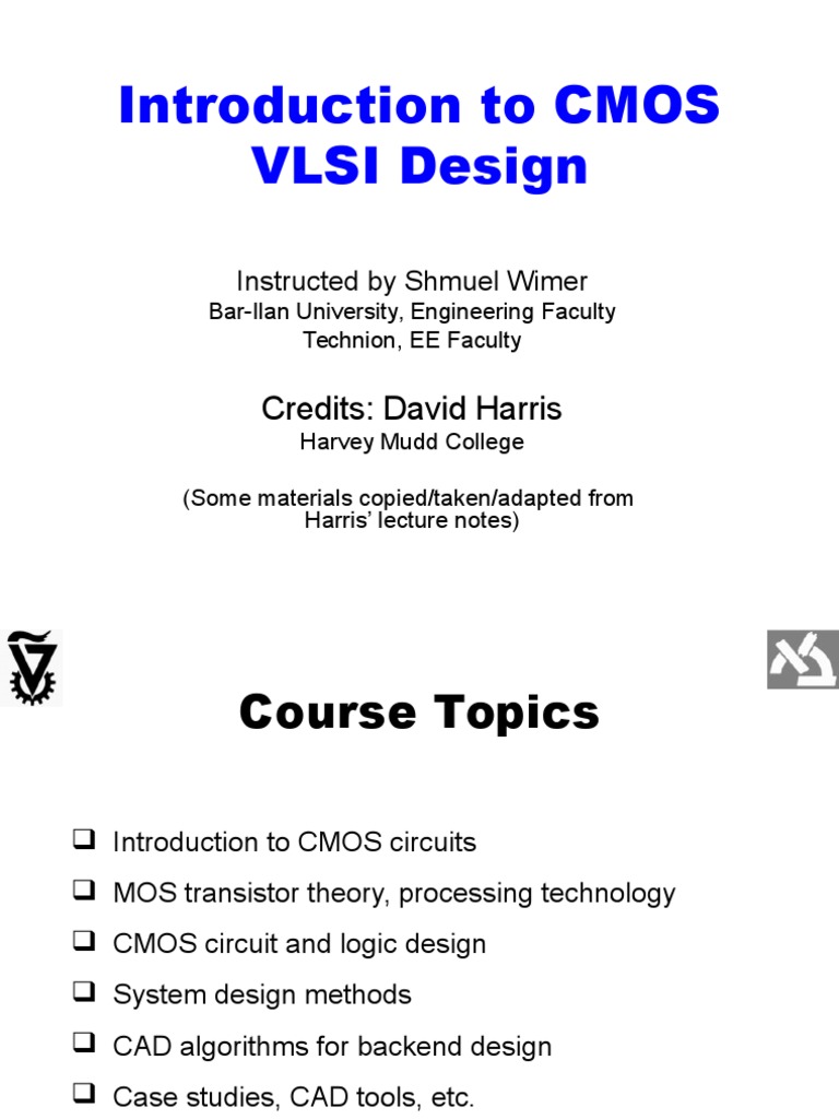 Introduction To CMOS VLSI Design: Credits: David Harris | PDF | Cmos ...