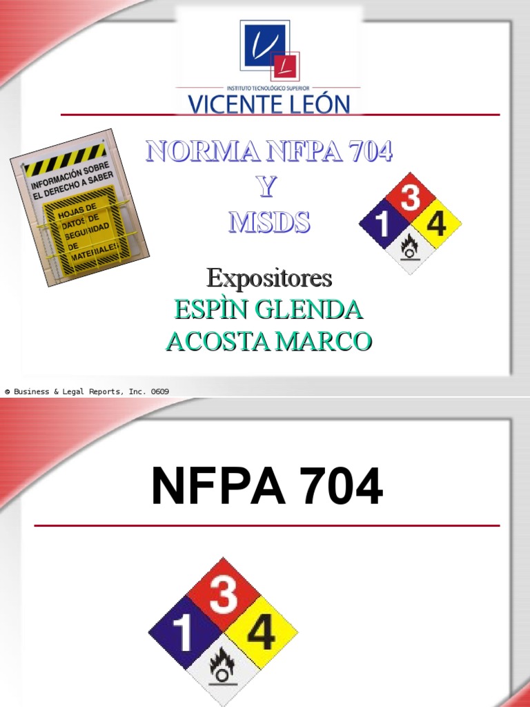 Nfpa 740 MSDS | PDF | Química | Salud y bienestar