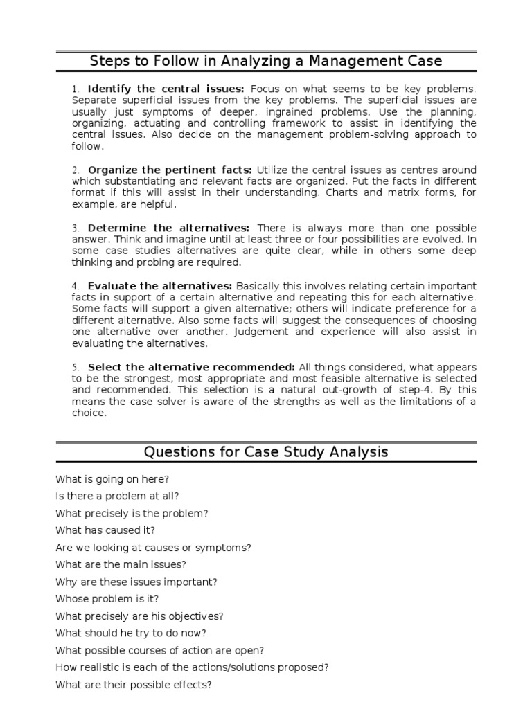 How To Tackle Case Studies | PDF | Case Study | Learning