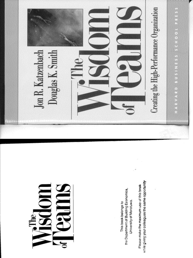 The Wisdom of Teams | PDF
