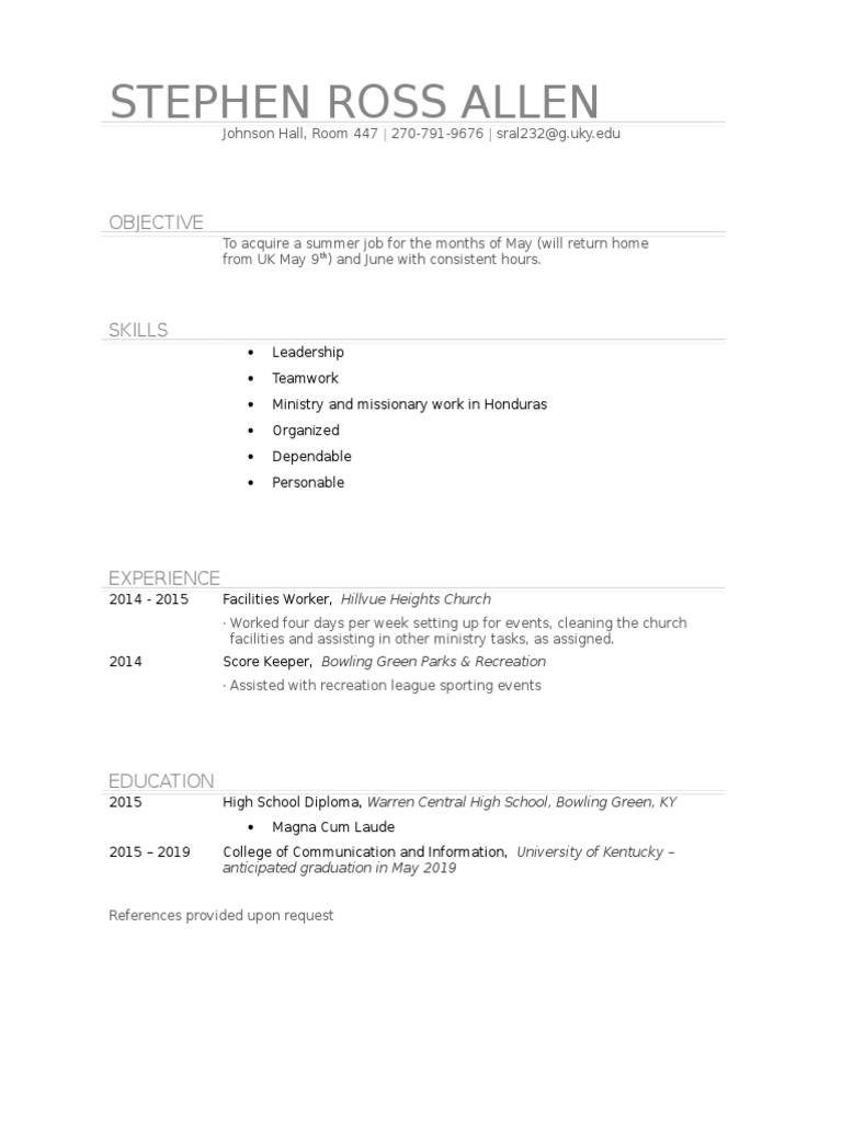 Stephen Ross Allen Resume | PDF | Career & Growth