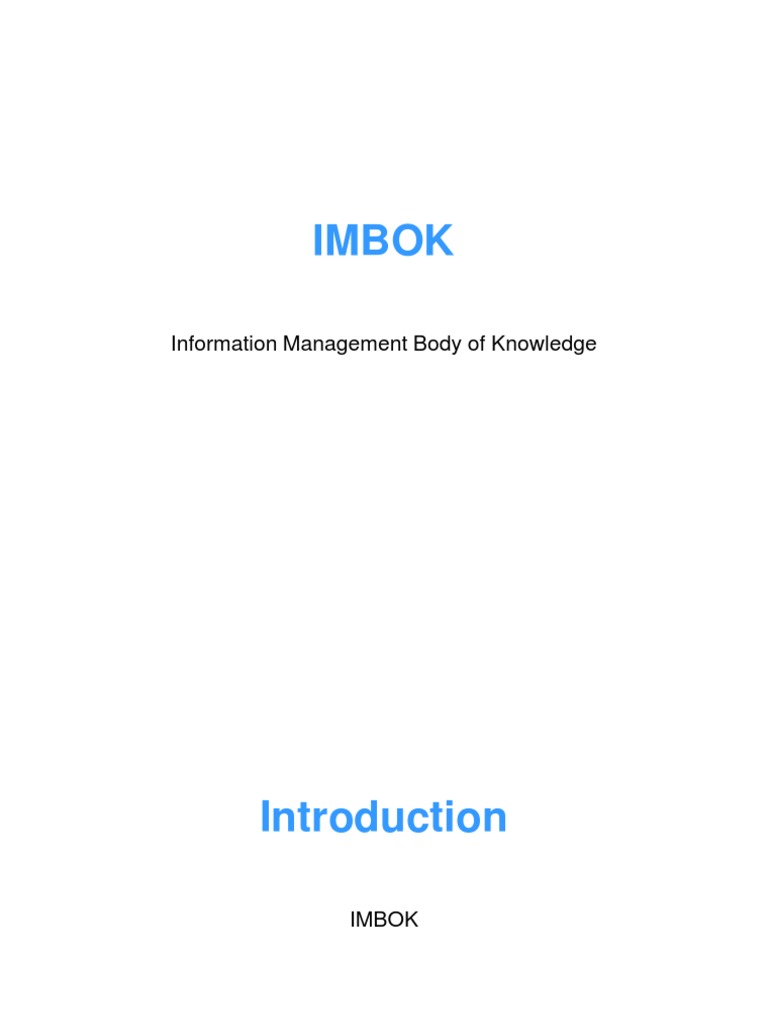 Knowledge Management-IMBOK | PDF | Strategic Management | Business Process