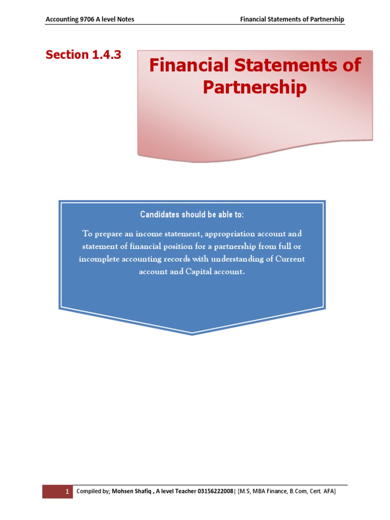 Partnership Accounting Essentials | PDF | Partnership | Limited Partnership