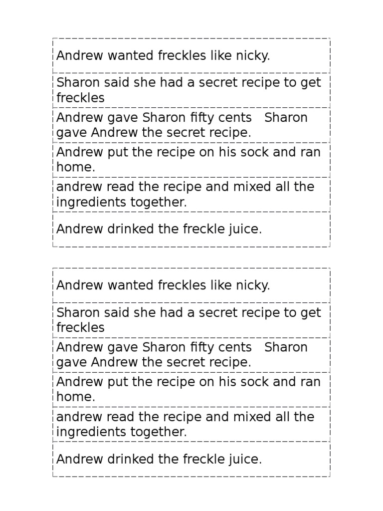 Freckle Juice - Chapter 3 - Sequence | PDF | Cuisine | Beverages