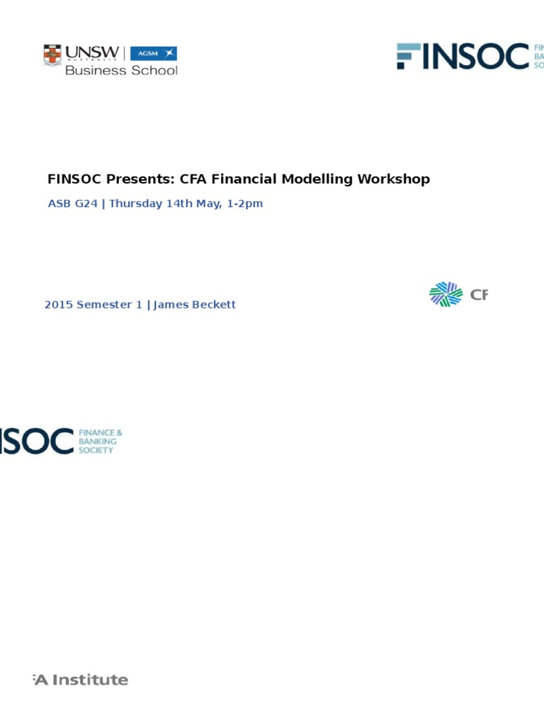 Financial Modelling Workshop | PDF | Keyboard Shortcut | Microsoft Excel
