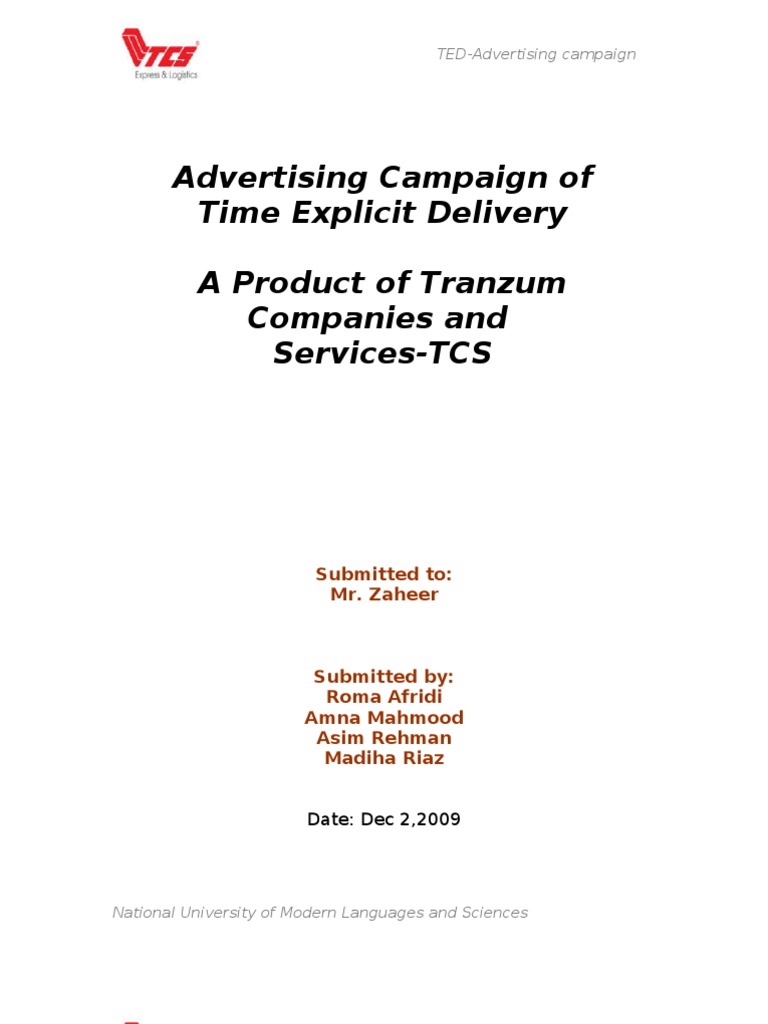 TCS | PDF | Marketing | Advertising