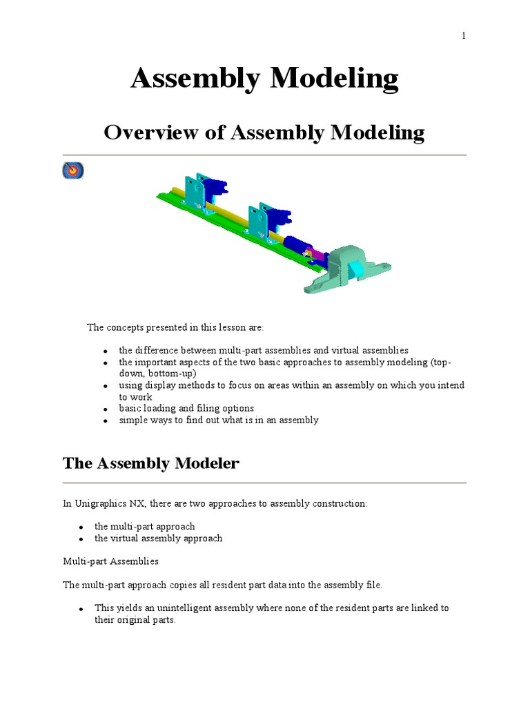 Assembly Modeling | PDF | Top Down And Bottom Up Design | Icon (Computing)