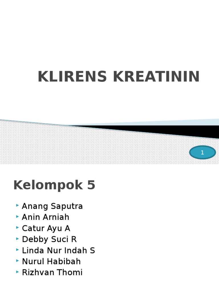 Faktor dan Metode Klirens Kreatinin | PDF