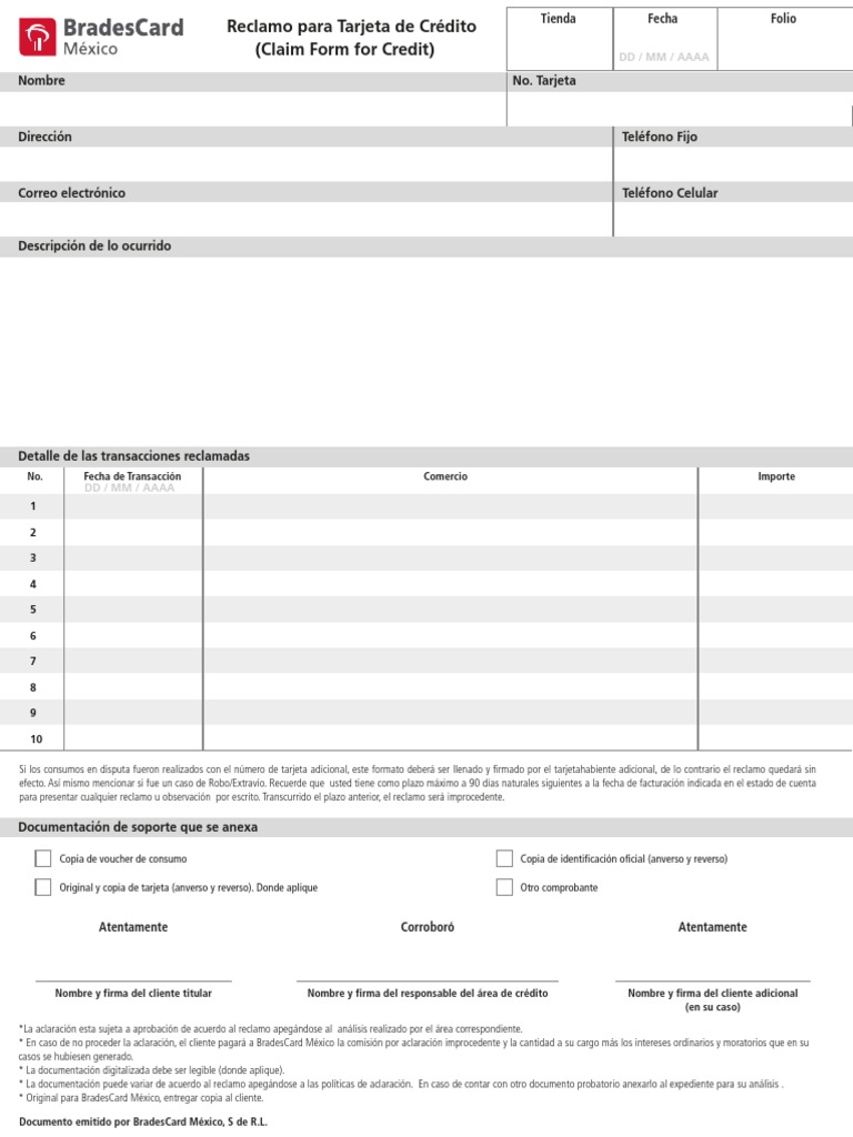 Formato de Aclaracion Lleno | PDF