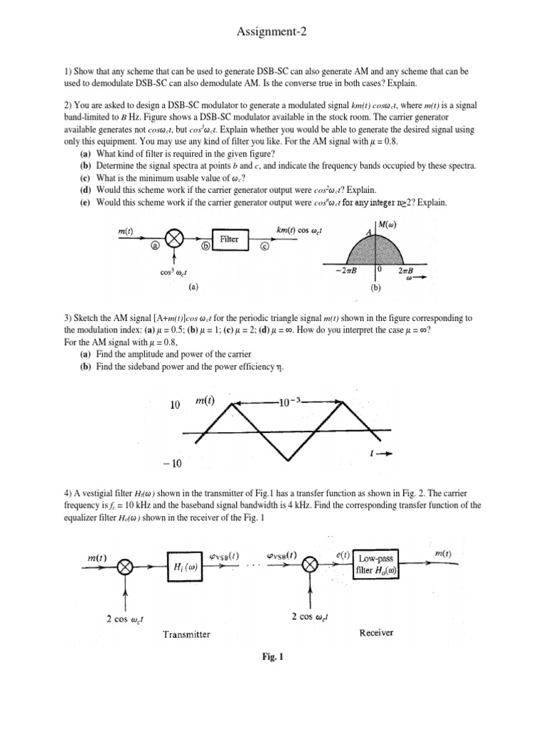 Assignment 2 | PDF | Modulation | Spectral Density