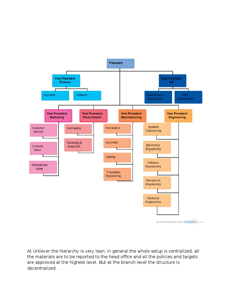 Unilever The Hierarchy | PDF