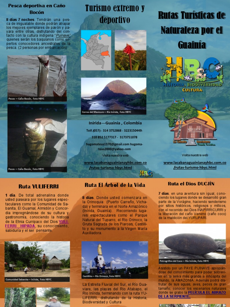 Cartilla Turismo Inirida Guainia HBYC | PDF | Ciencias sociales