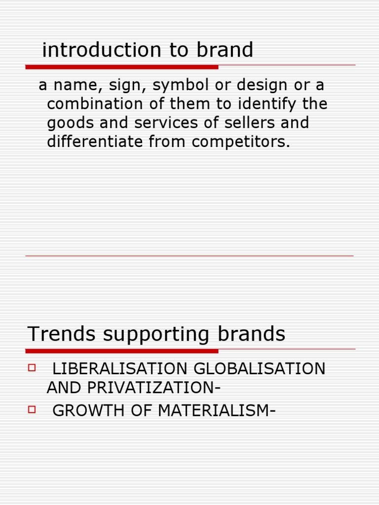 Introduction To Brand | PDF