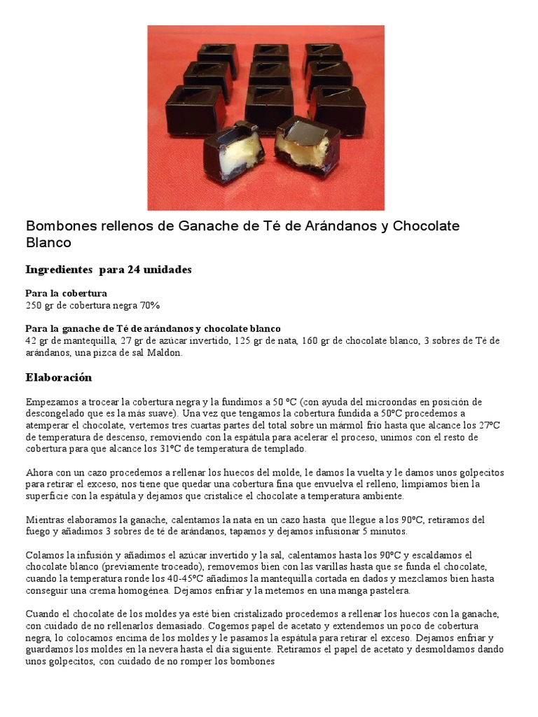 Bombones Rellenos | PDF | Cocina, comidas y vino