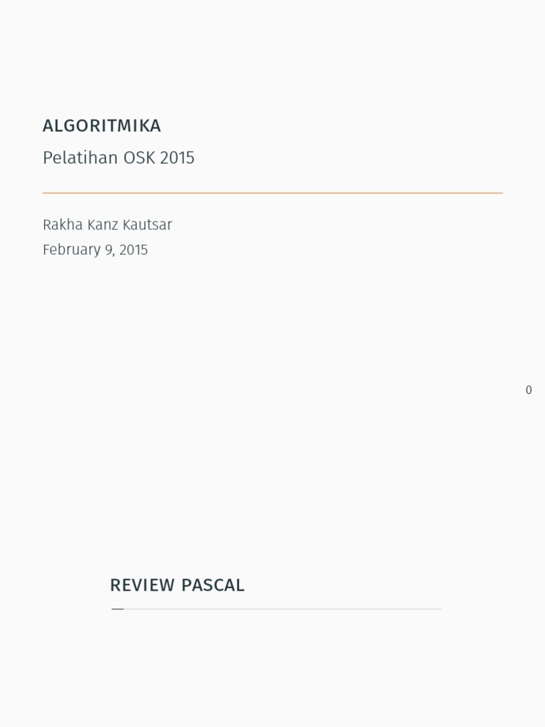 Pelatihan OSK Algoritmika | PDF | Integer (Computer Science) | Control Flow
