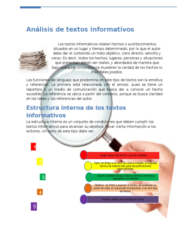Estructura y Análisis de Textos Informativos | PDF | Verdad | Semiótica