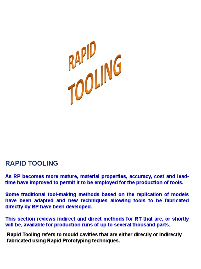 Rapid Tooling | PDF | Casting (Metalworking) | Sintering