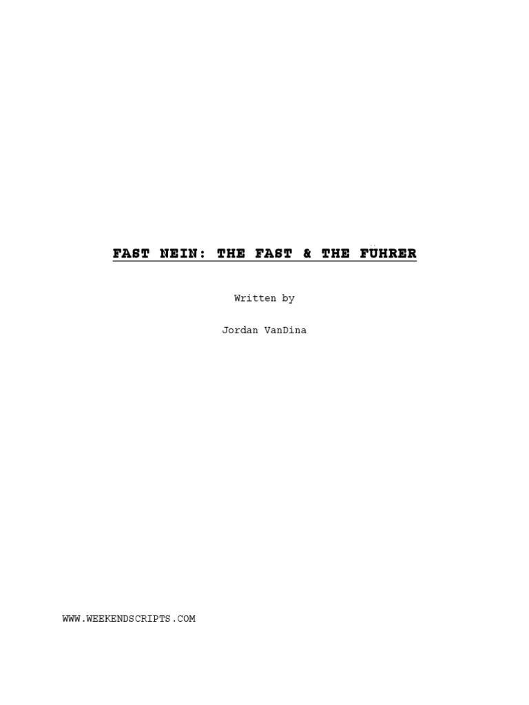 Fast Nein: The Fast and The Fuhrer | PDF | Adolf Hitler | Leisure
