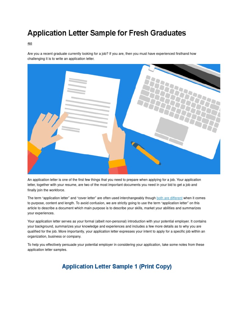 Simple Application Letter Sample For Fresh Graduate