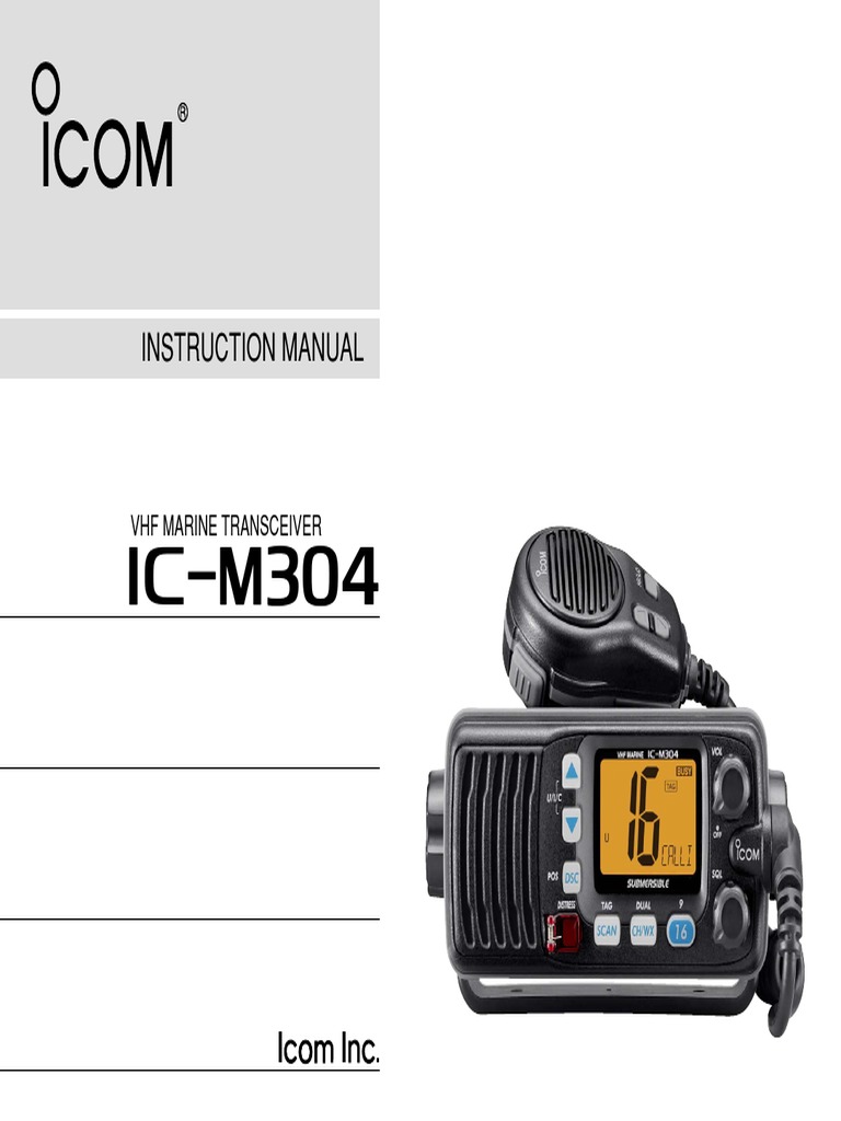 Marine - IC-M304 Instruction Manual | PDF | Radio | Antenna (Radio)