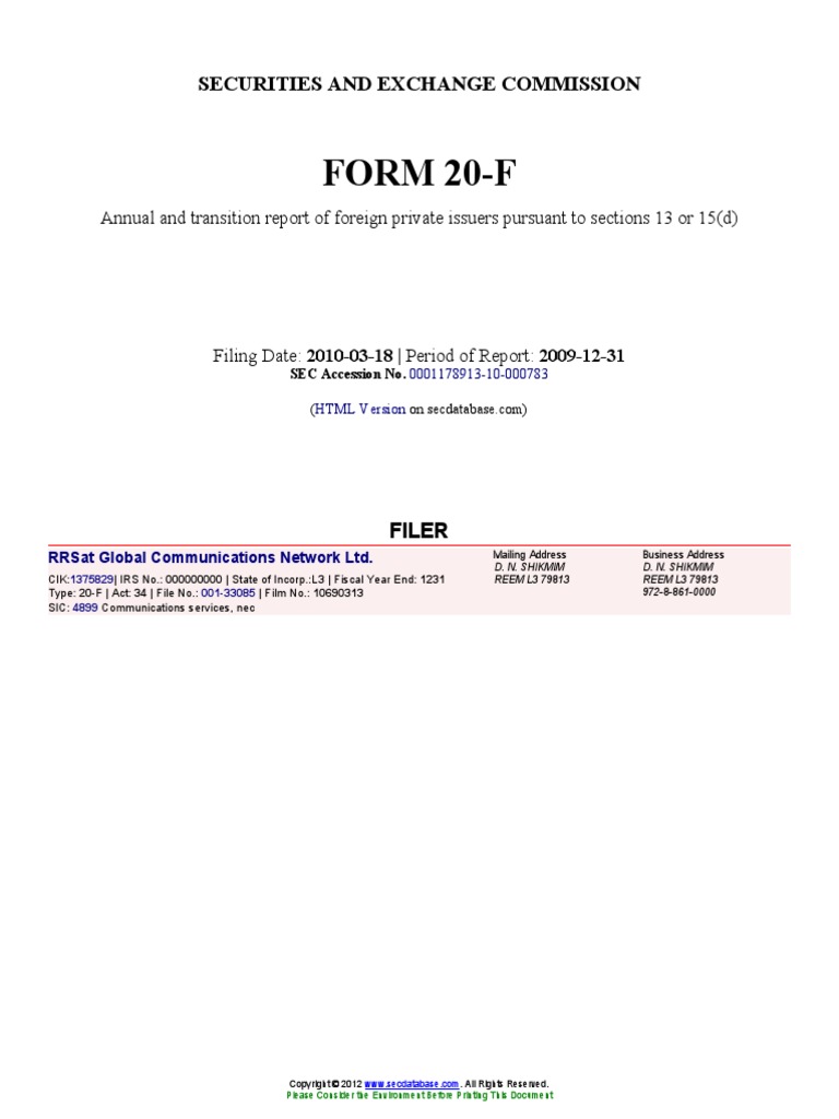 FORM 20F | Derivative (Finance) | Hedge (Finance)