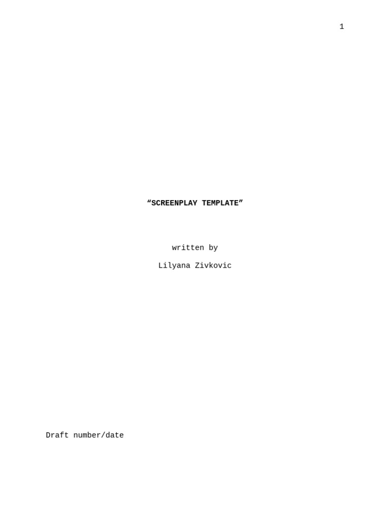 Screenplay Formatting Tips in A Template | PDF | Screenplay | Text
