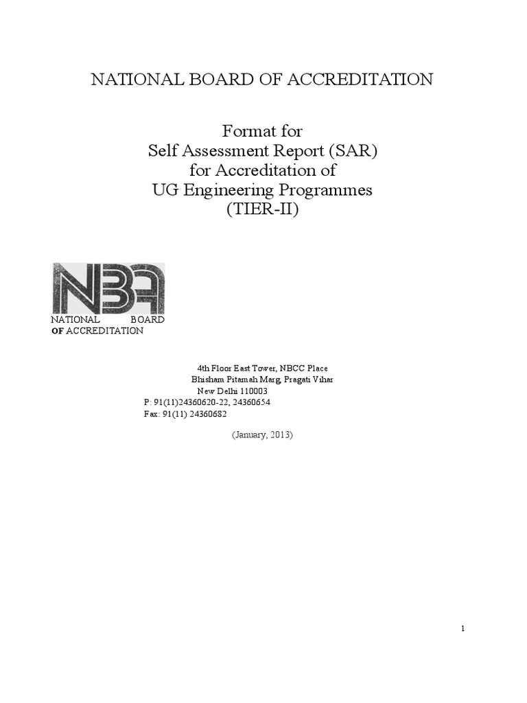 NBA SAR Report Nakul | PDF | Libraries | Curriculum
