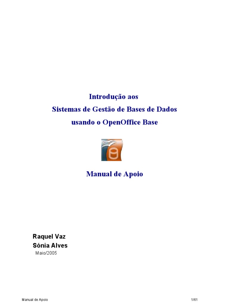 Manual OpenOffice Base | PDF | Base de dados relacional | Modelo relacional