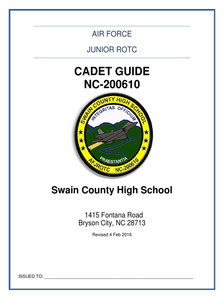 Cadet Guide NC-200610: Swain County High School | PDF | Non ...