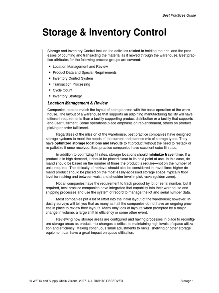 Benchmarketing Werc | Download Free PDF | Warehouse | Inventory