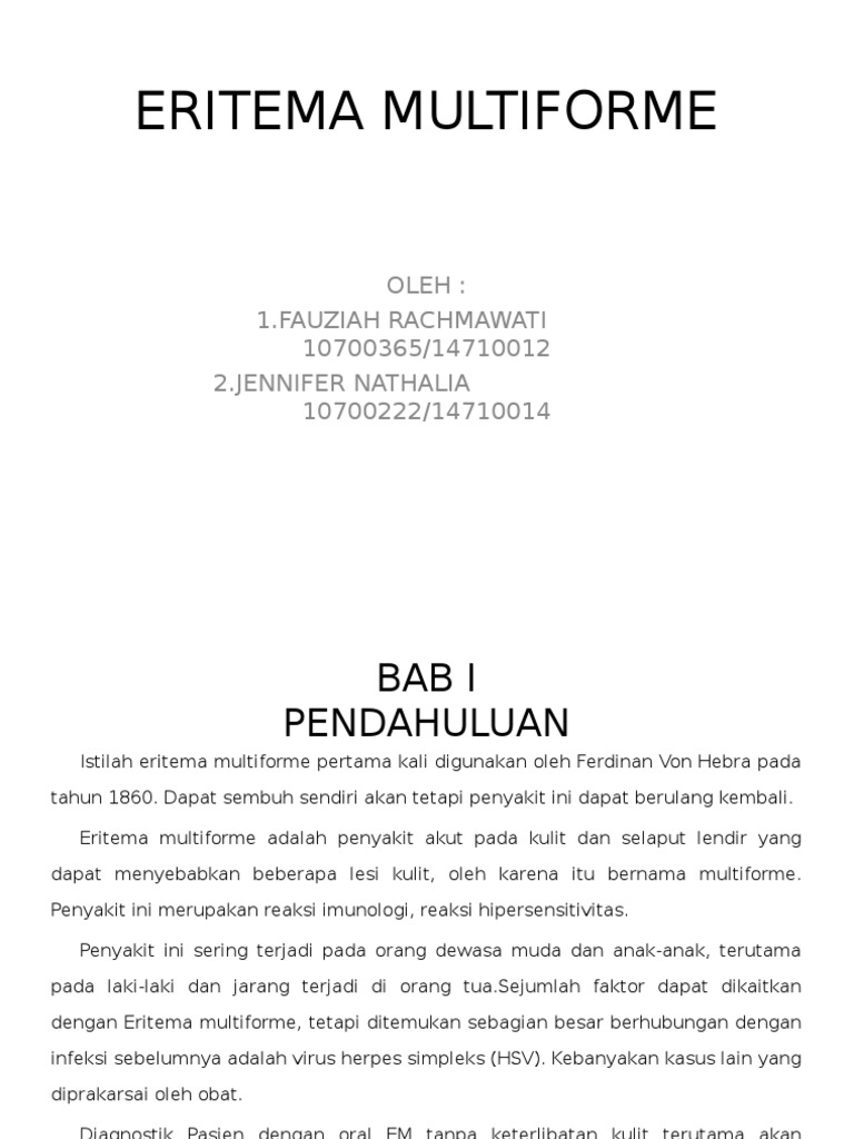 Eritema Multiforme | PDF