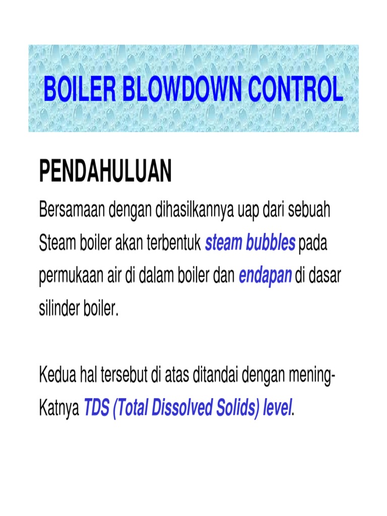Boiler Blowdown Control | PDF