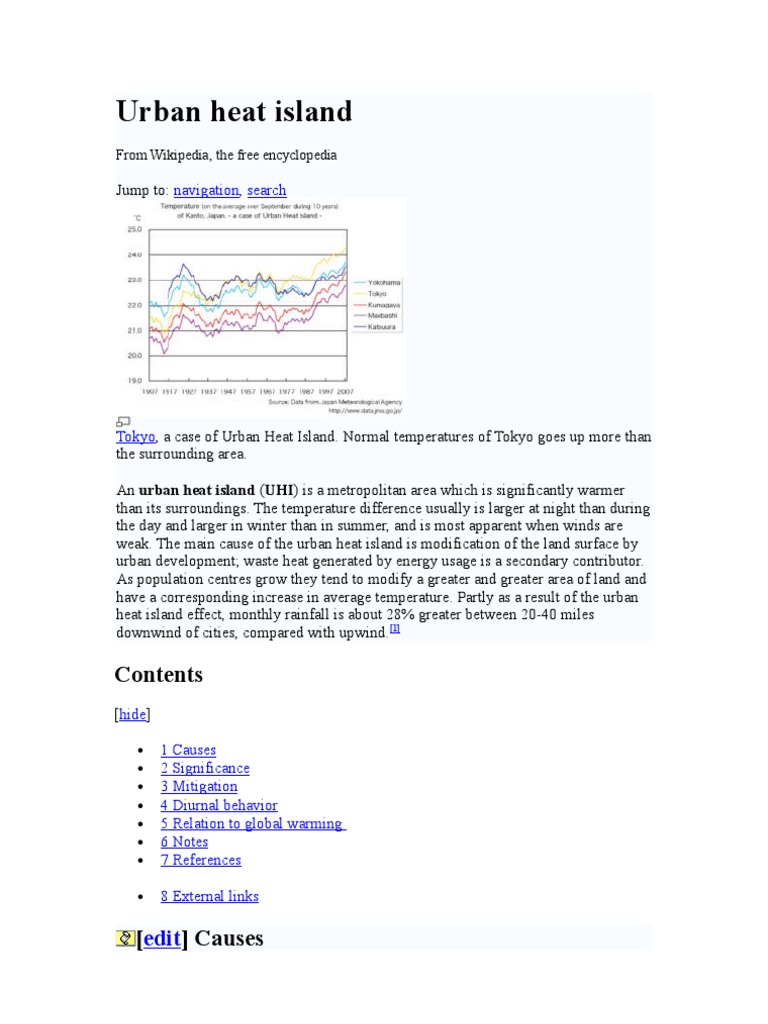 Urban Heat Island | PDF | Climate Change | Global Warming